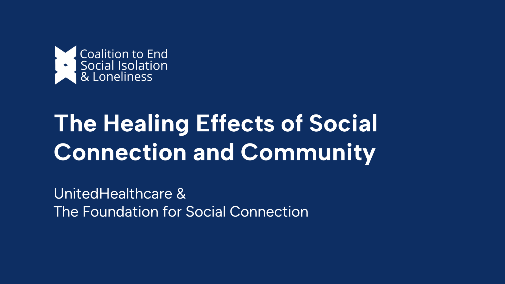The Healing Effects of Social Connection and Community - The Foundation ...